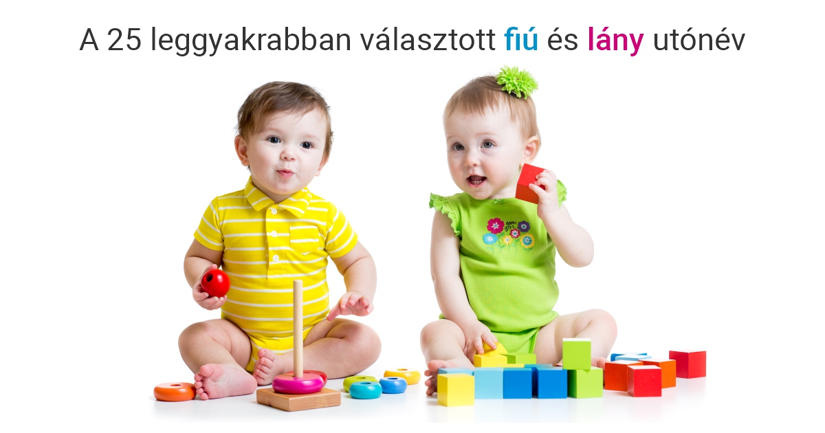 A 25 leggyakrabban választott utónév